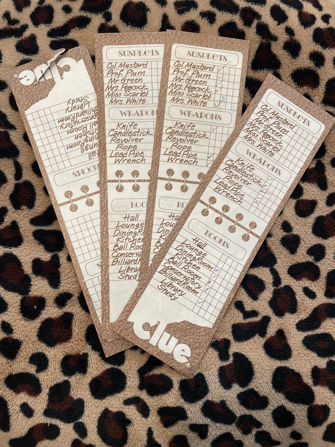 1972 Clue Notebook Sheets - Etsy