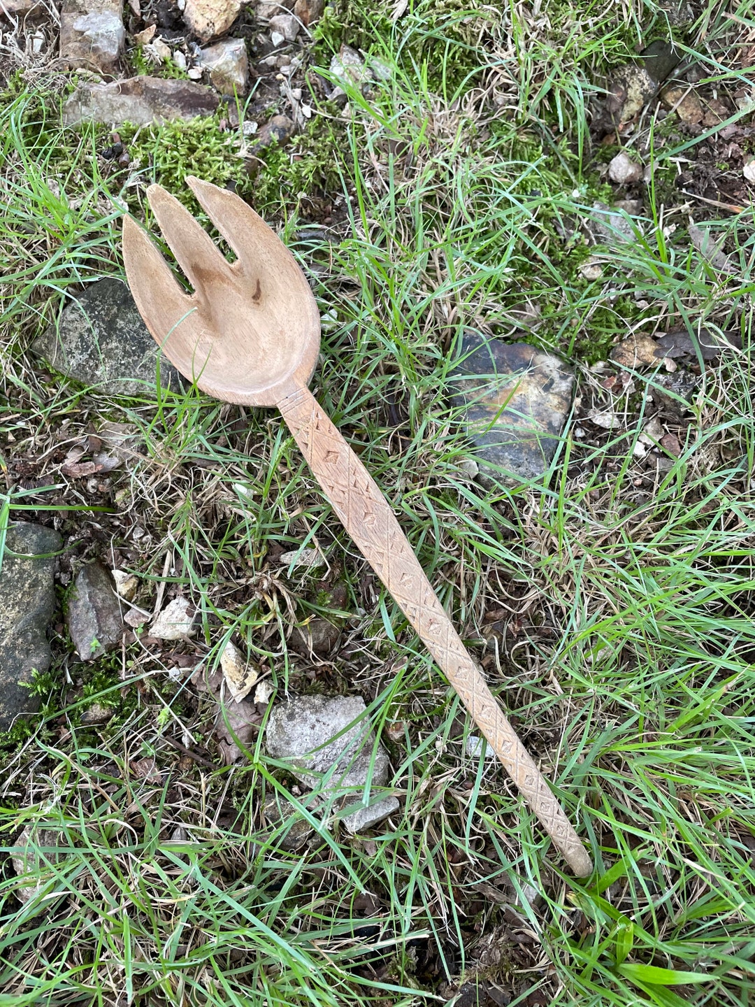 Carved Wooden Fork - Etsy
