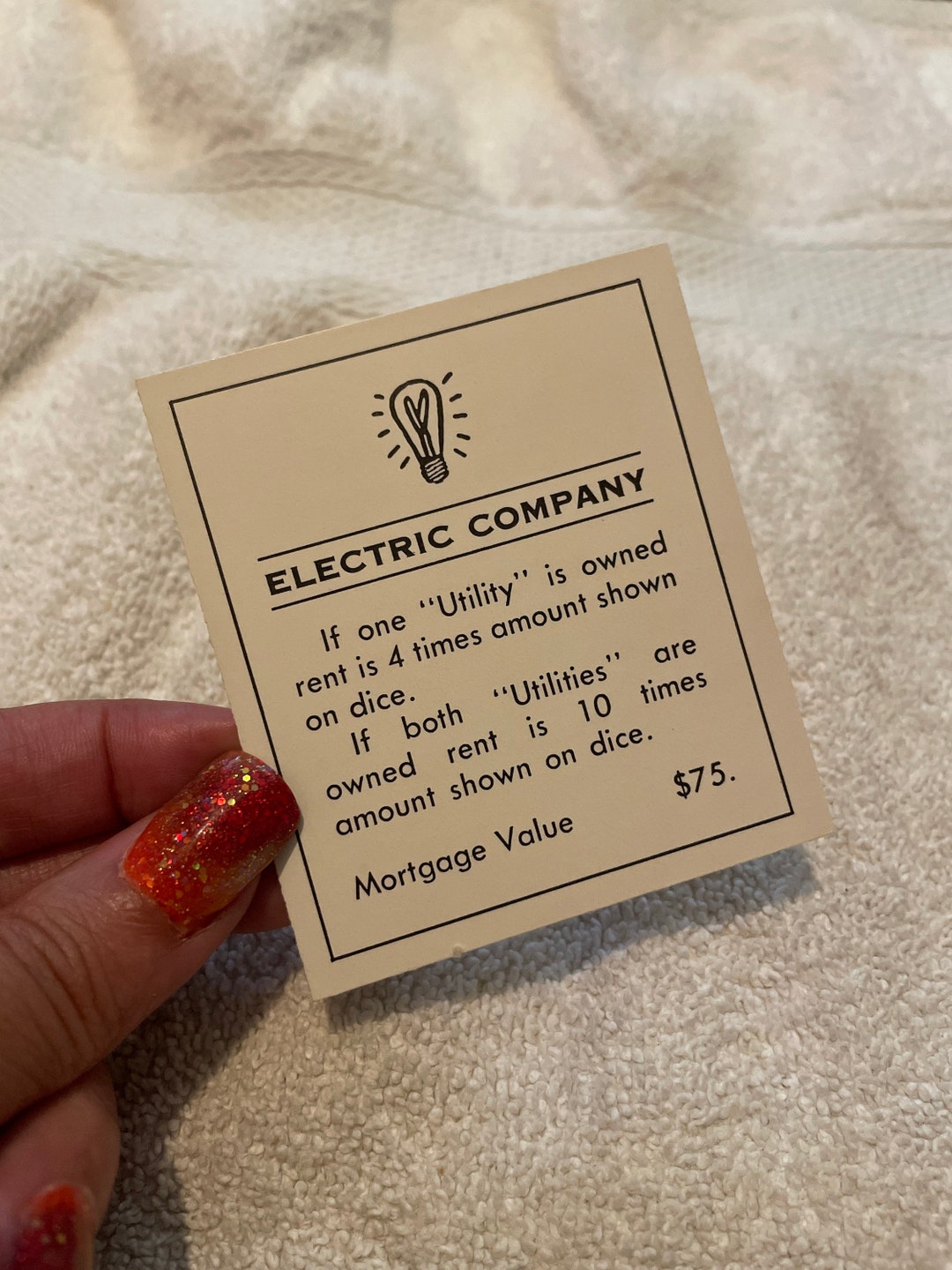Vintage Monopoly Game Card - Etsy