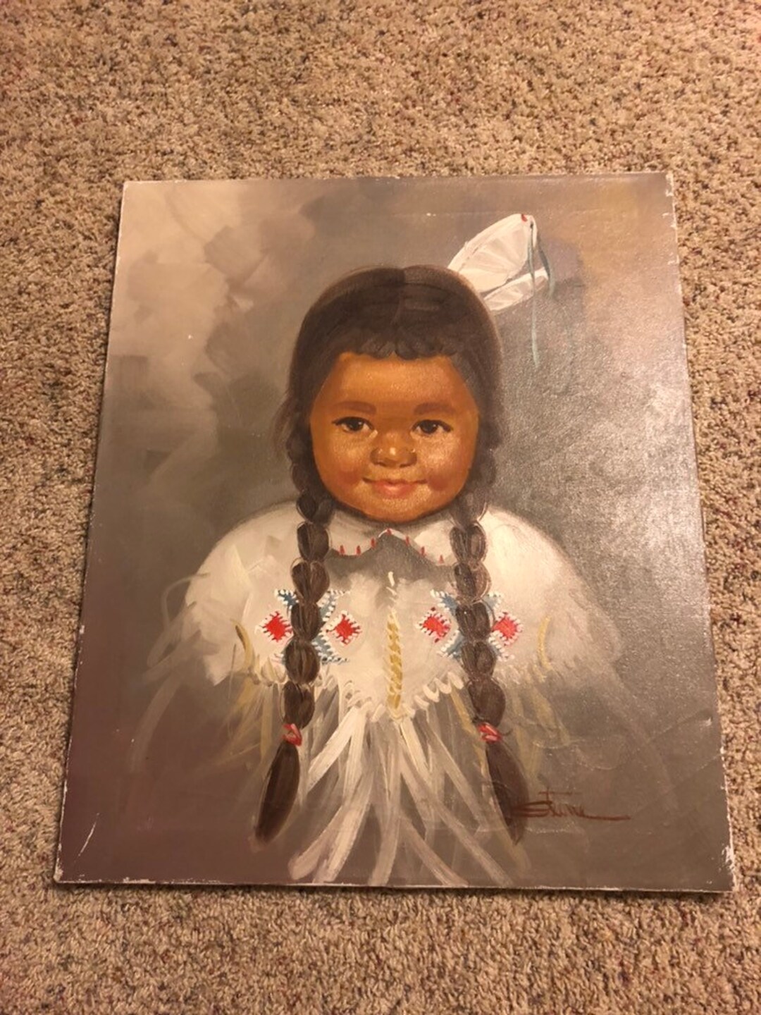 Native American Girl Painting - Etsy