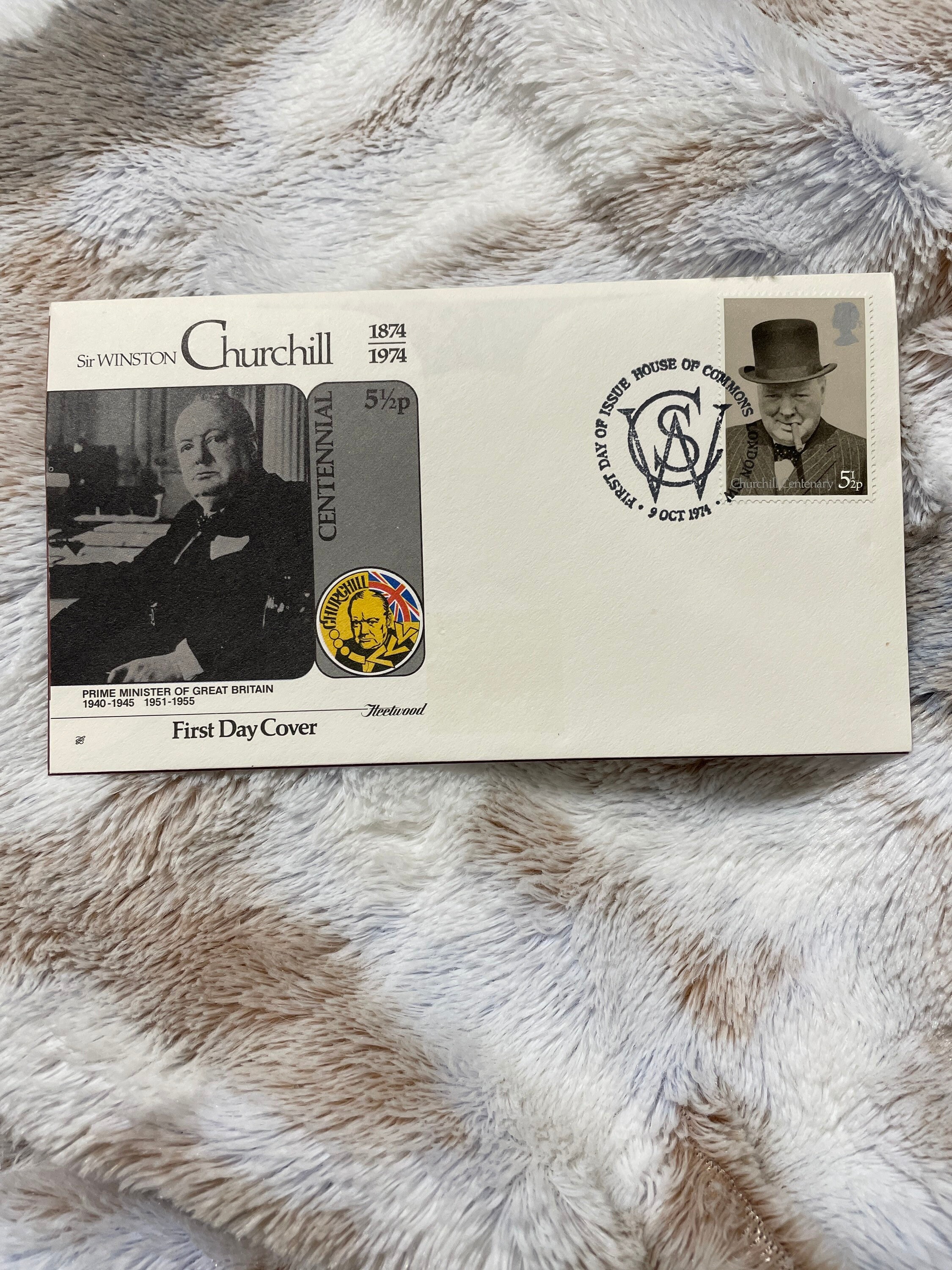 Sir Winston Churchill First Day Cover - Etsy