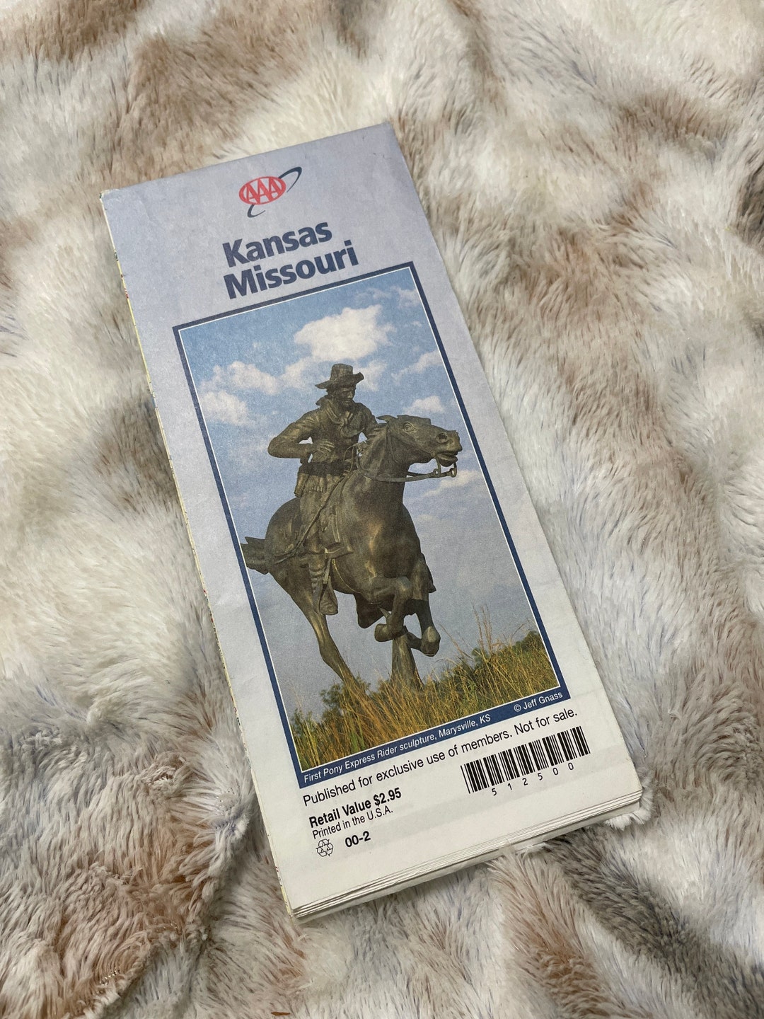 AAA Kansas Missouri Map - Etsy