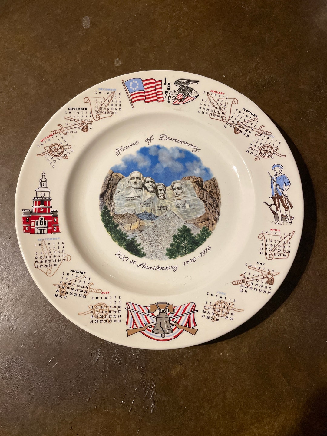United States Bicentennial Plate - Etsy