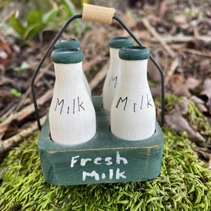 Wooden Miniature Milk Display - Etsy