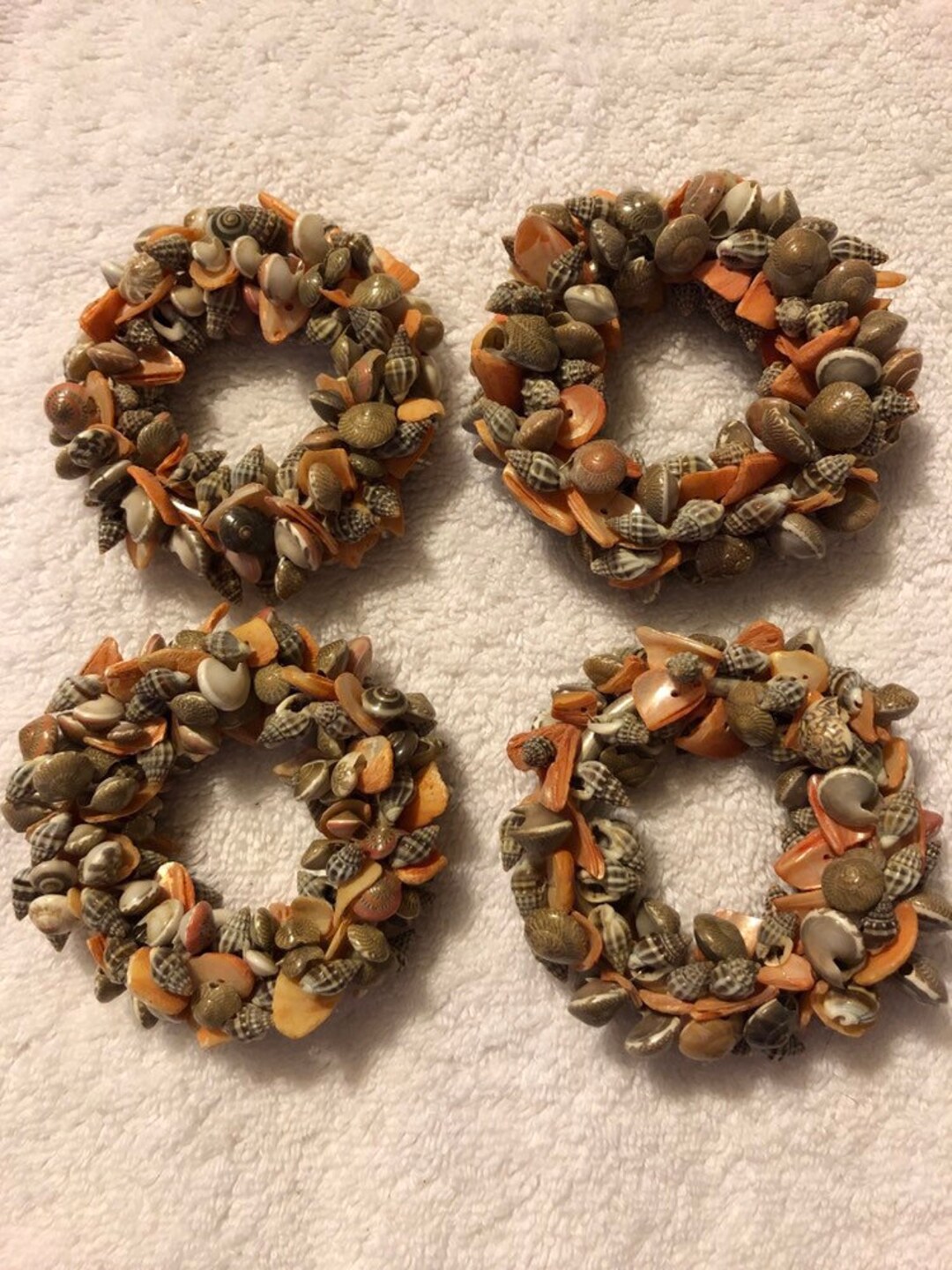 Set of 4 Shell Napkin Rings - Etsy