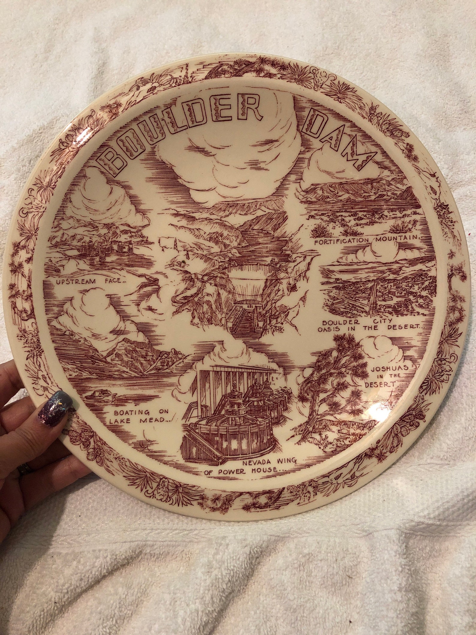 Boulder Dam Decorative Plate - Etsy Sweden