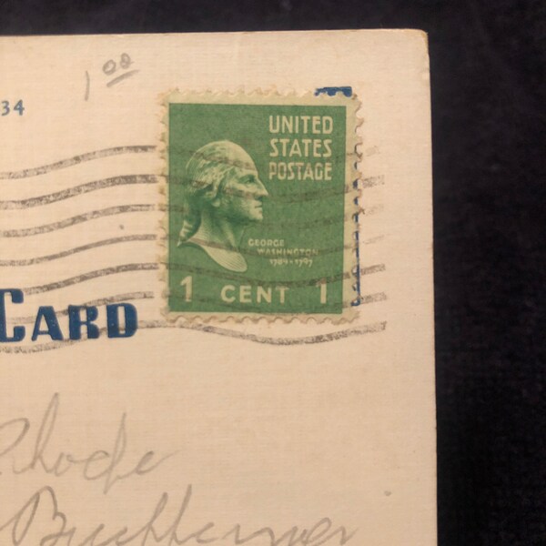 One Cent George Washington Stamp - Etsy