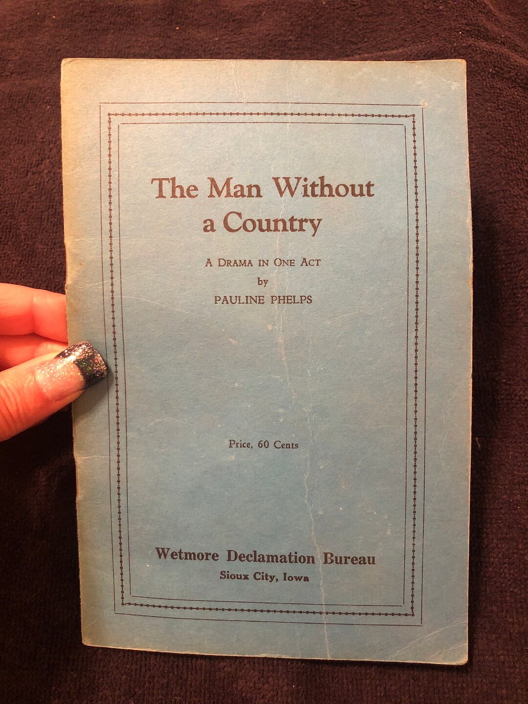 The Man Without a Country A Drama in One Act Pauline Phelps - Etsy