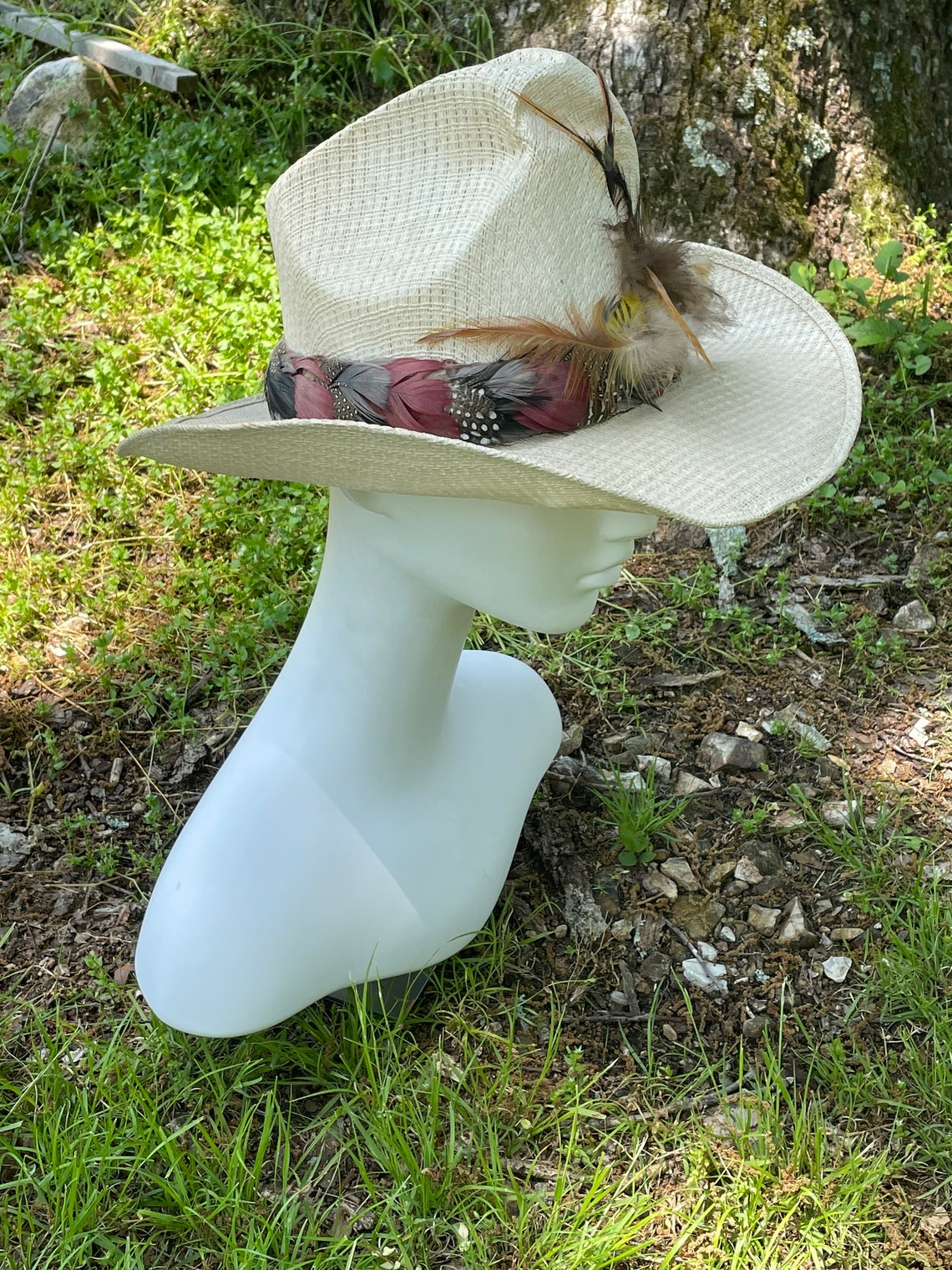 Vintage Straw Cowboy Hat - Etsy