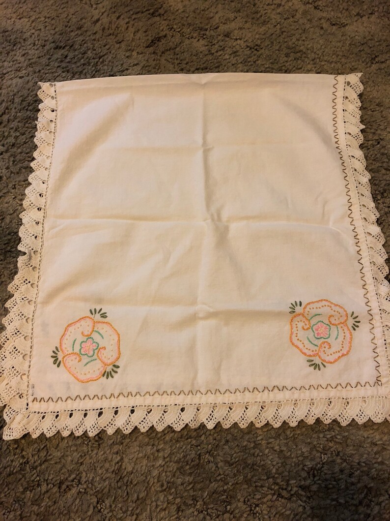 Hand Embroidered Table Scarf - Etsy