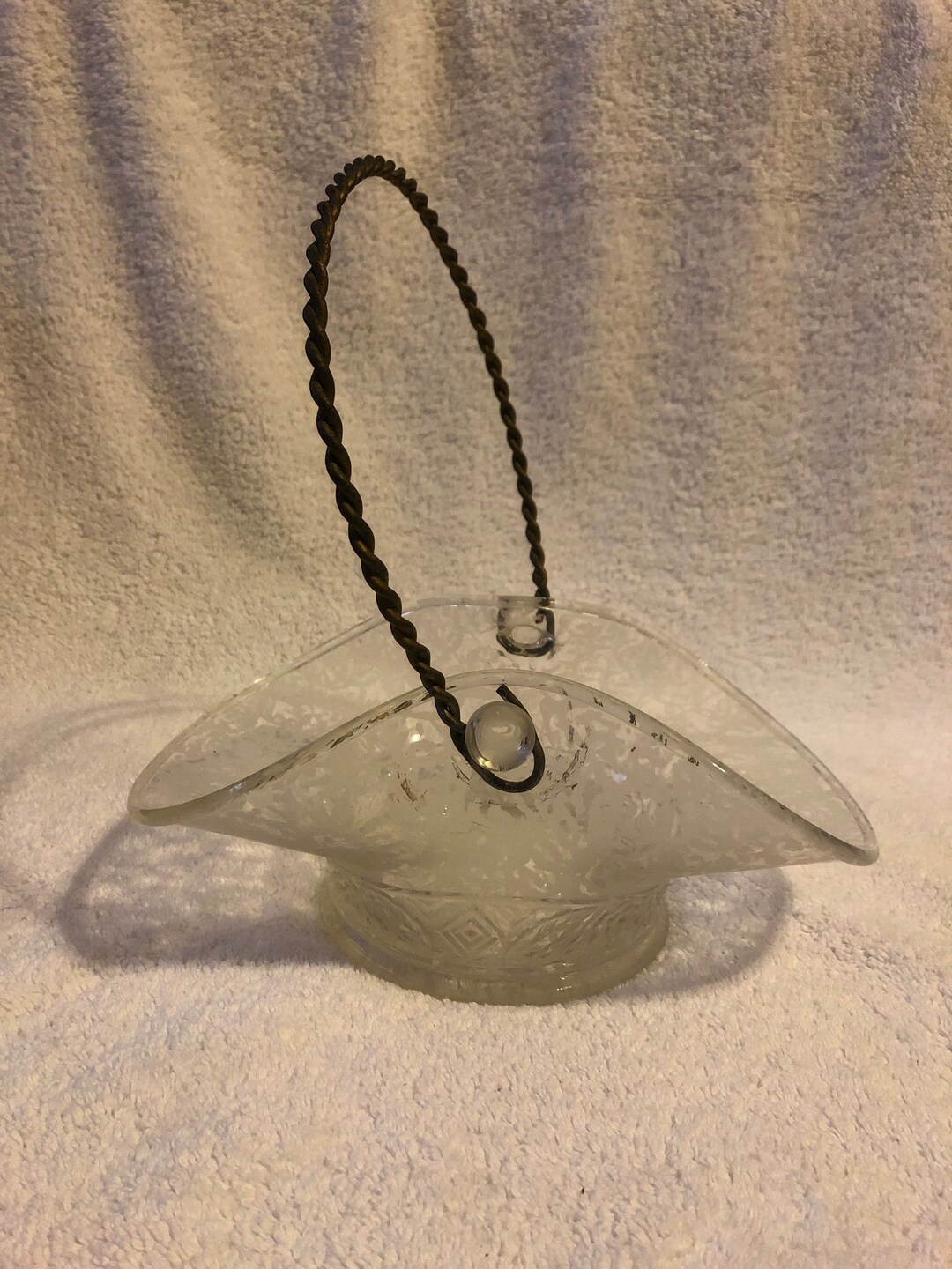 Clear Glass Basket - Etsy