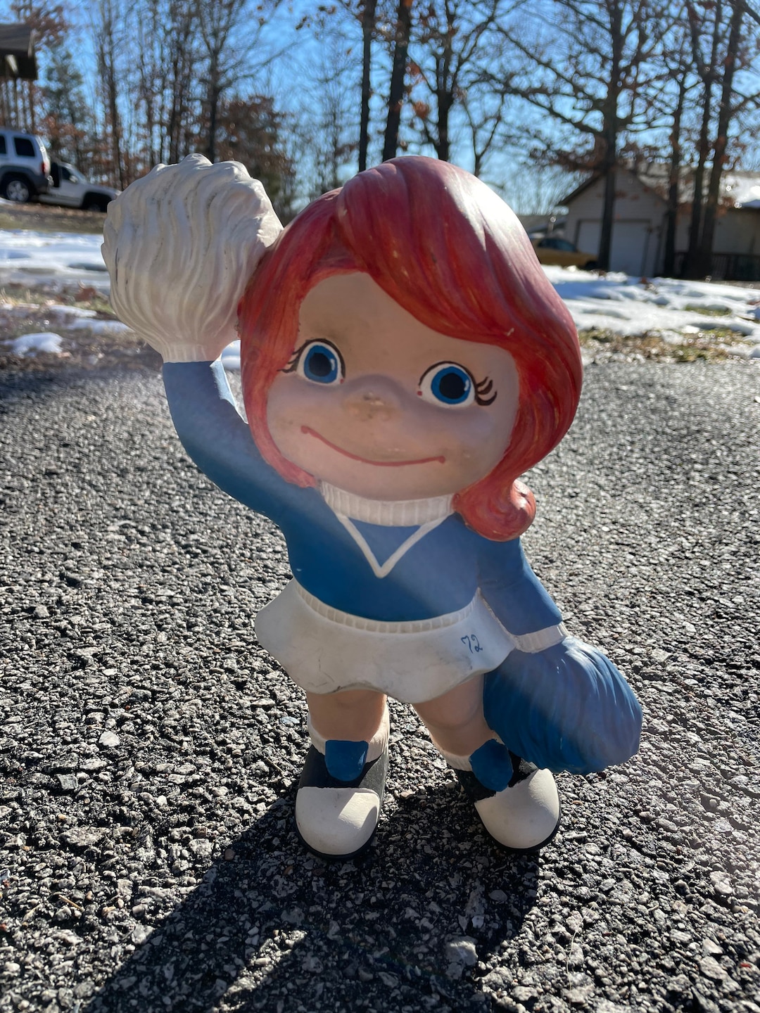 1972 Ceramic Cheerleader Figurine - Etsy