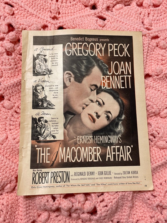 Vintage Magazine Movie Ad Page - Etsy