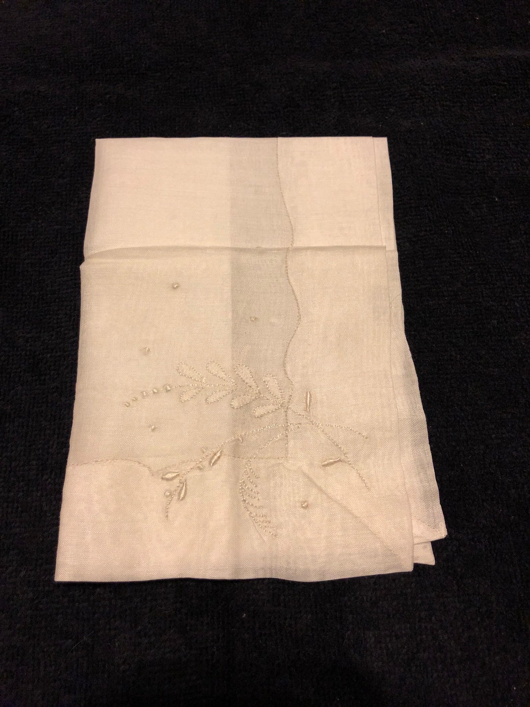 Sheer Embroidered Handkerchief - Etsy