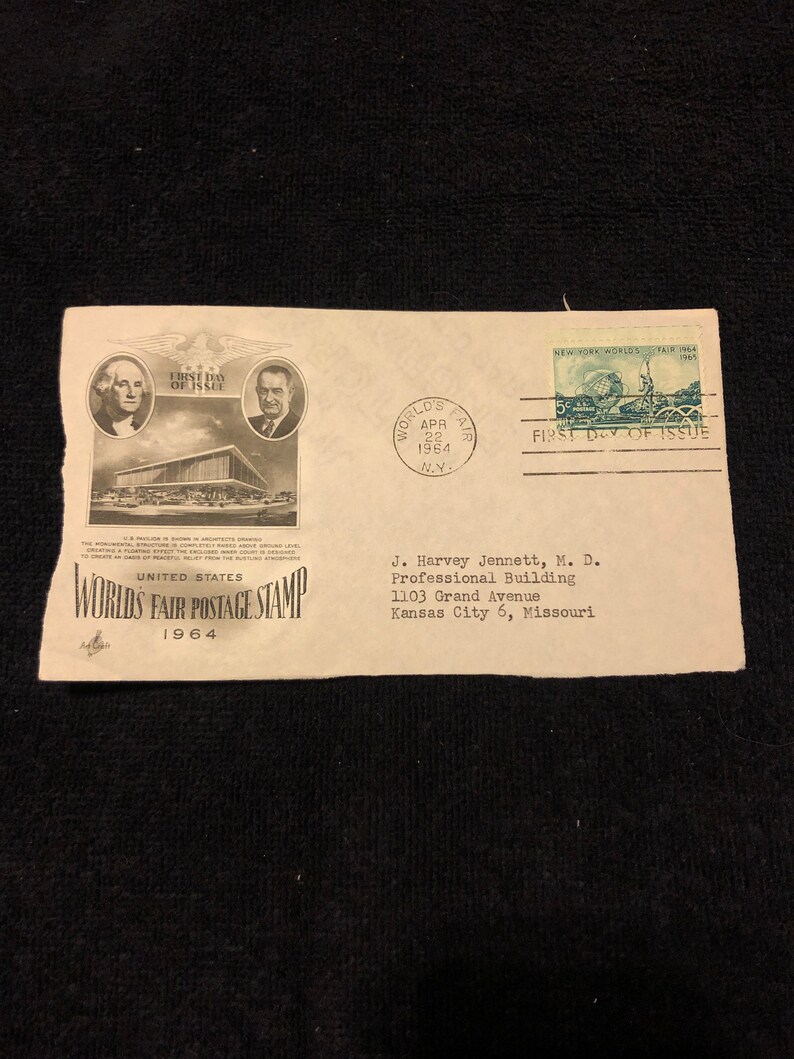 1964 Worlds Fair First Day of Issue Stamp - Etsy