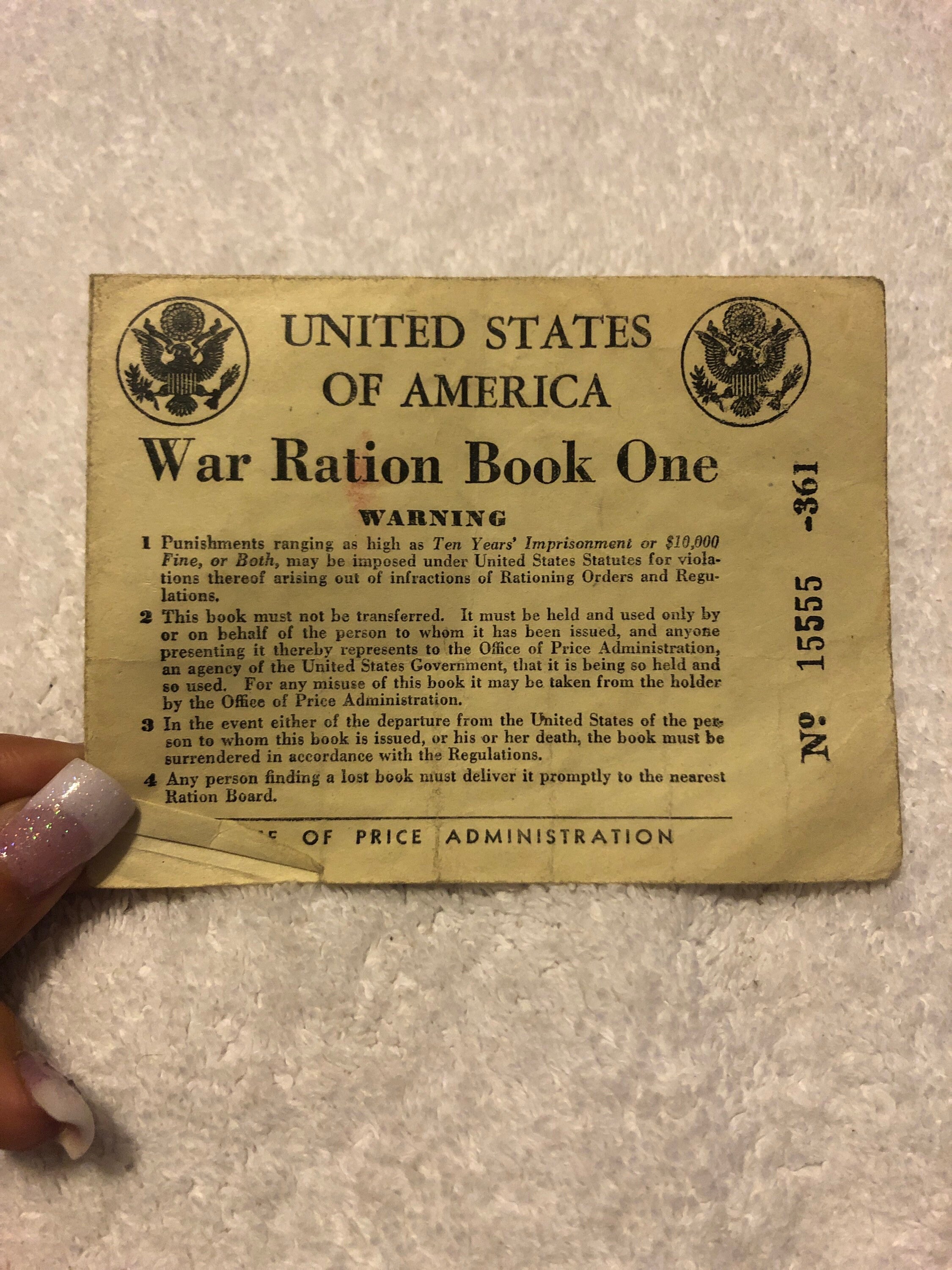 War Ration Book One | Etsy