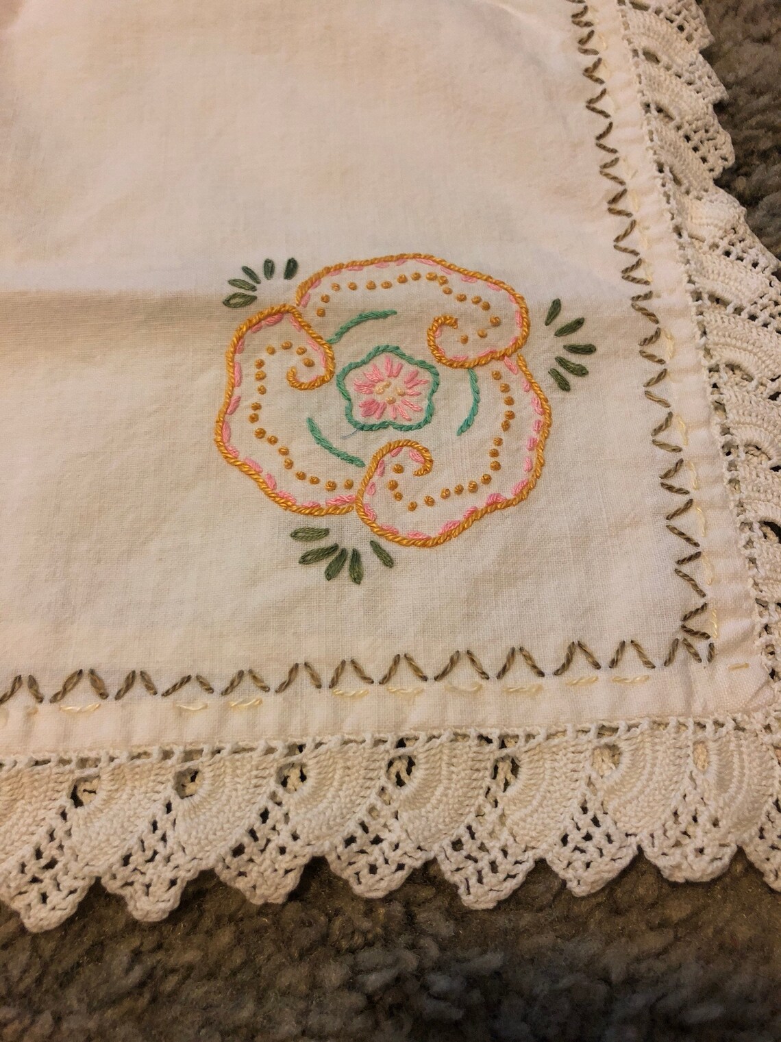 Hand Embroidered Table Scarf - Etsy