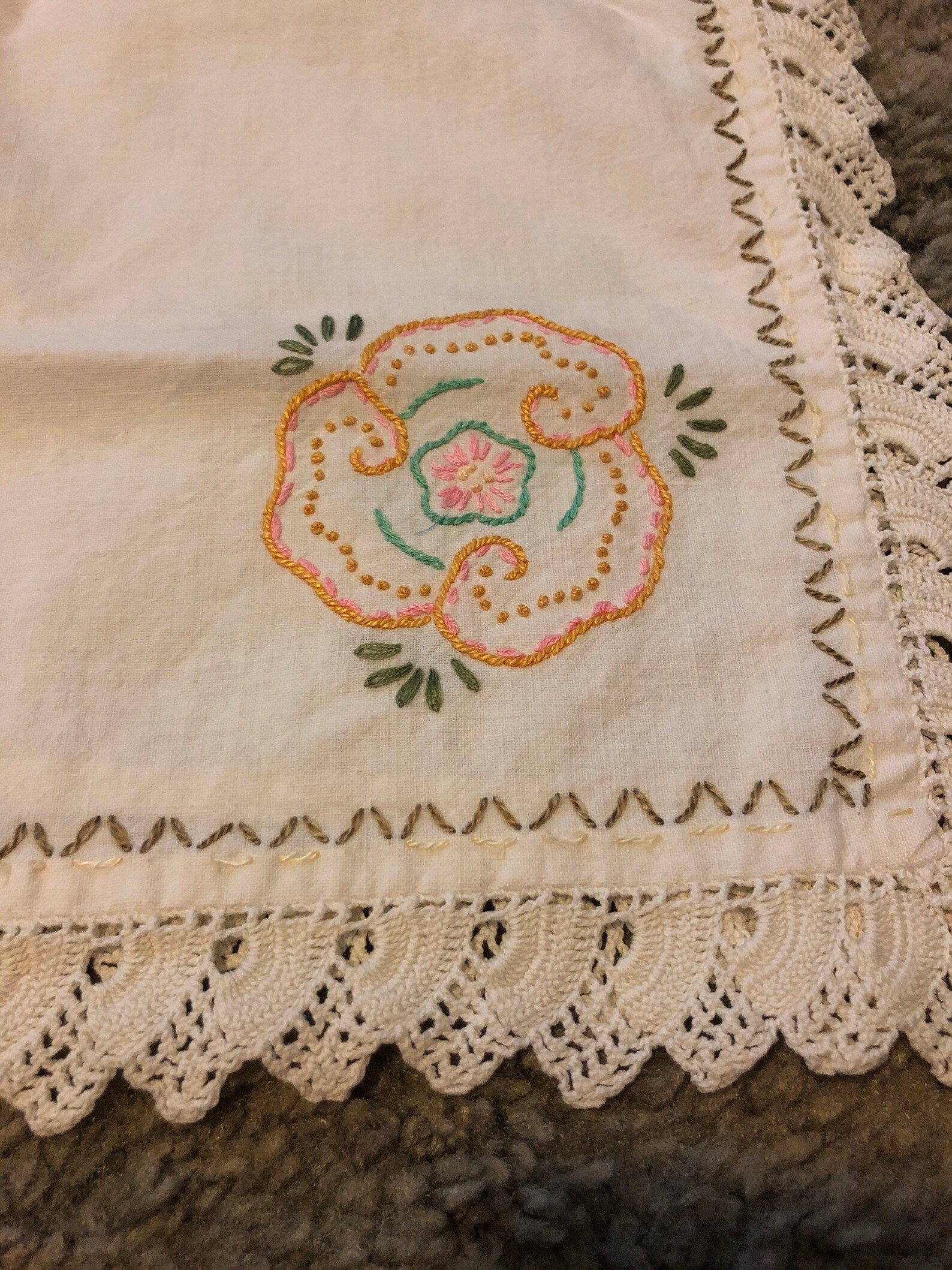 Hand Embroidered Table Scarf - Etsy