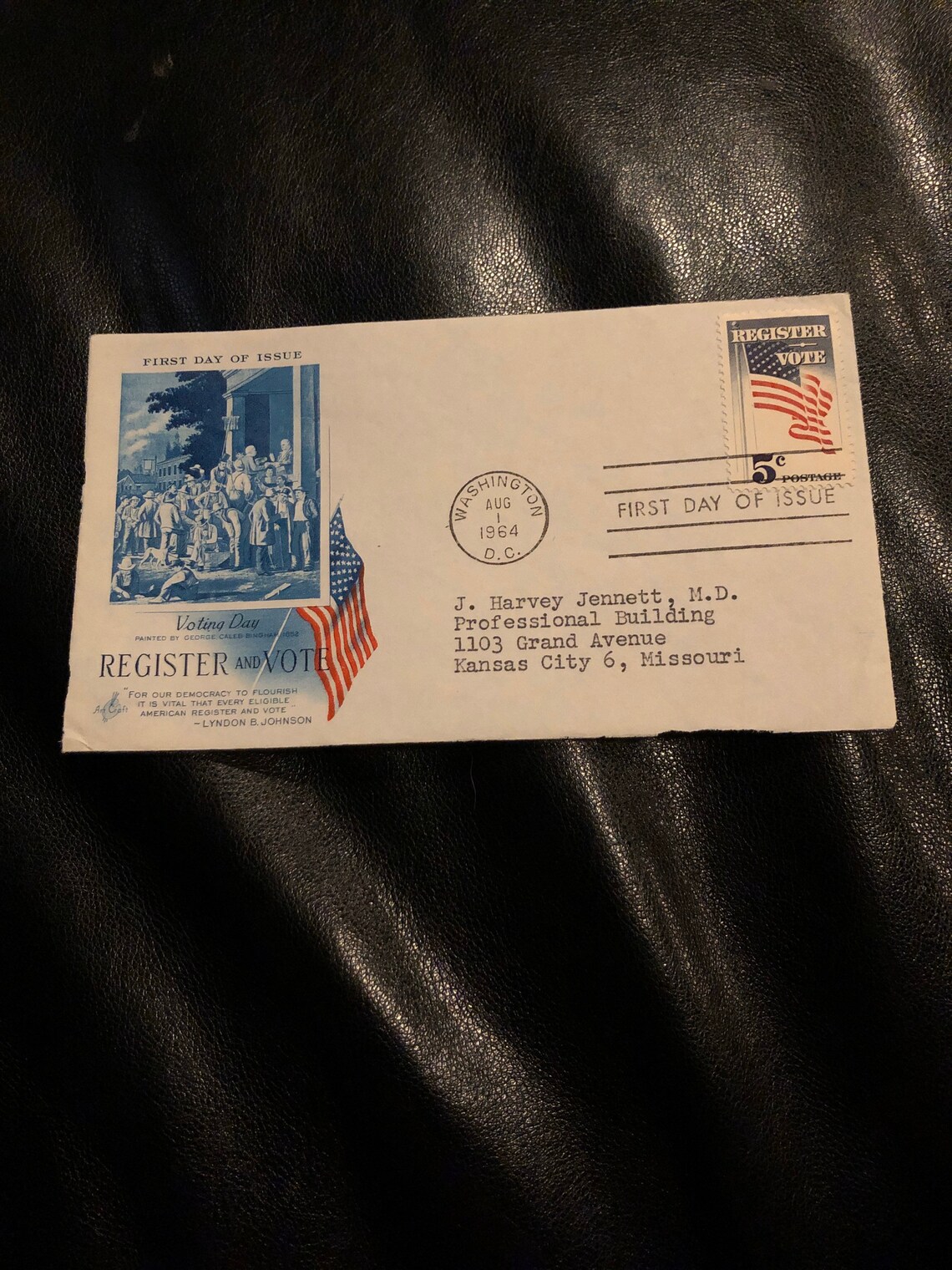 1964 Register and Vote First Day of Issue Stamp | Etsy