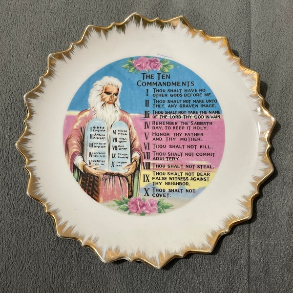 Ten Commandments Plate - Etsy