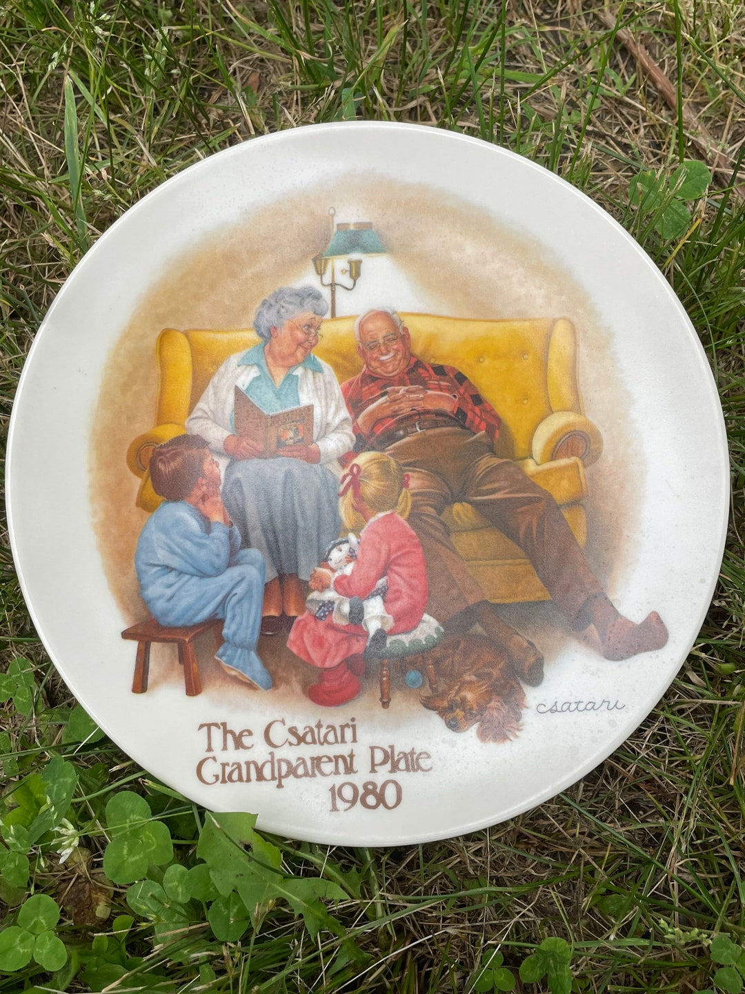 1980 the Csatari Grandparent Plate - Etsy