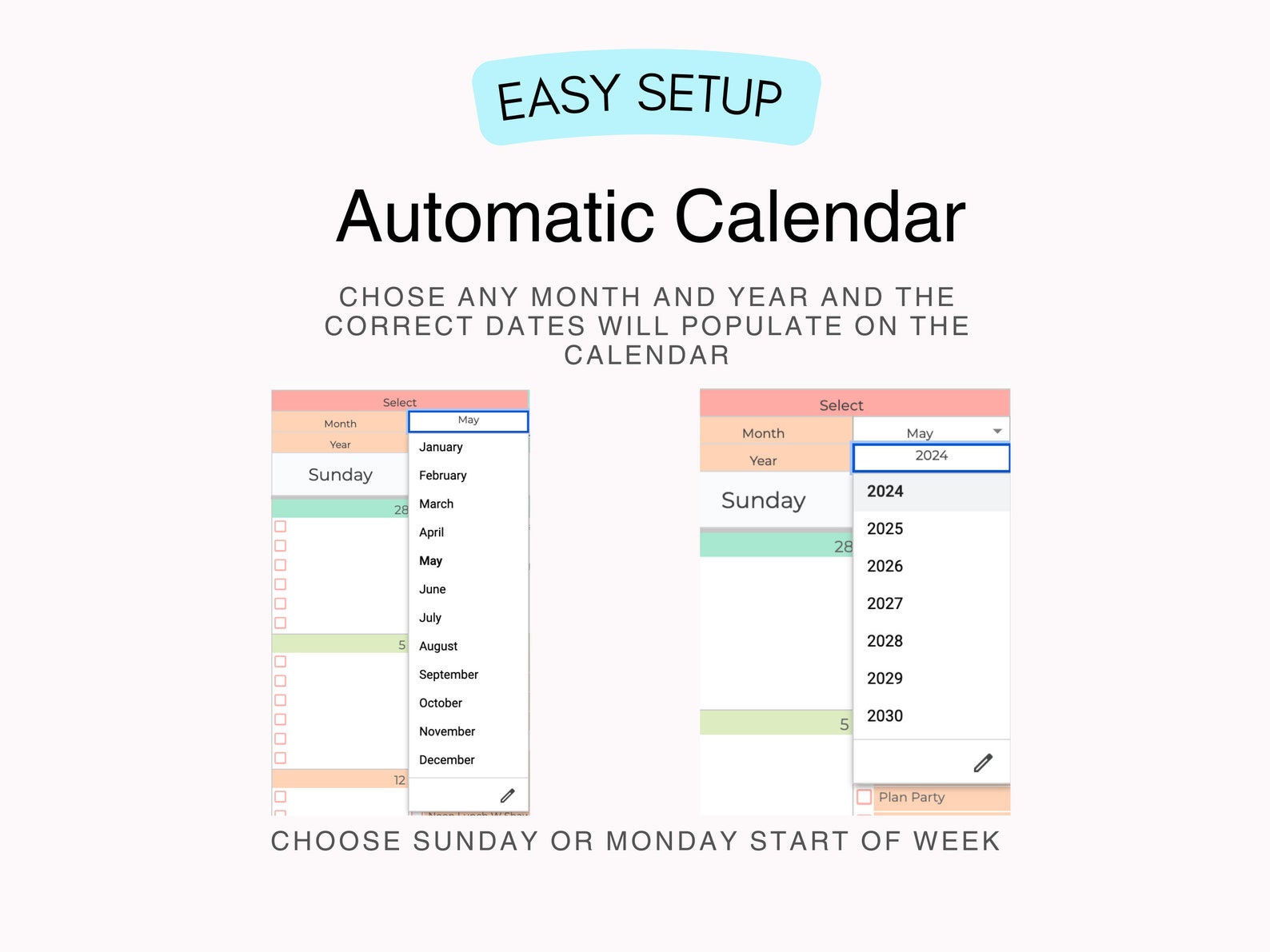 Digital Monthly Calendar 2025 Task Planner Google Sheets Editable ...