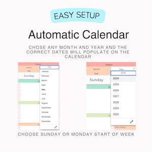 Digital Monthly Calendar 2025 Task Planner Google Sheets Editable ...