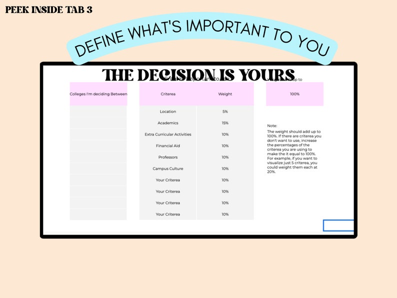 College Application Tracker College to Do List Organizer ADHD Student ...
