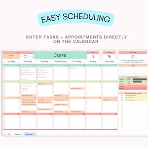 Digital Monthly Calendar 2025 Task Planner Google Sheets Editable ...