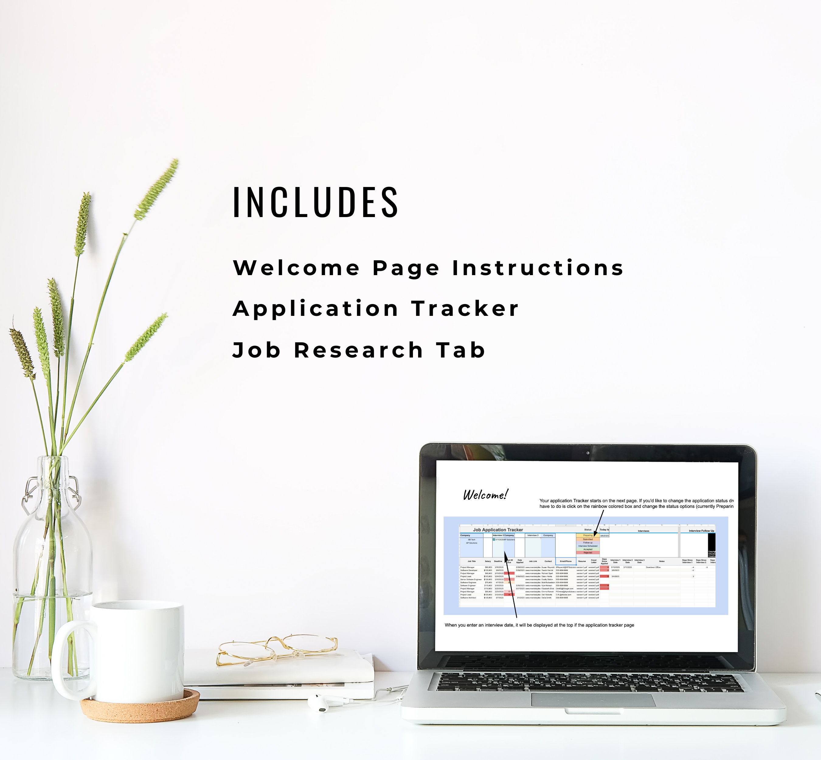 Job Application Tracker, Job Application Planner, Job Search Organizer ...