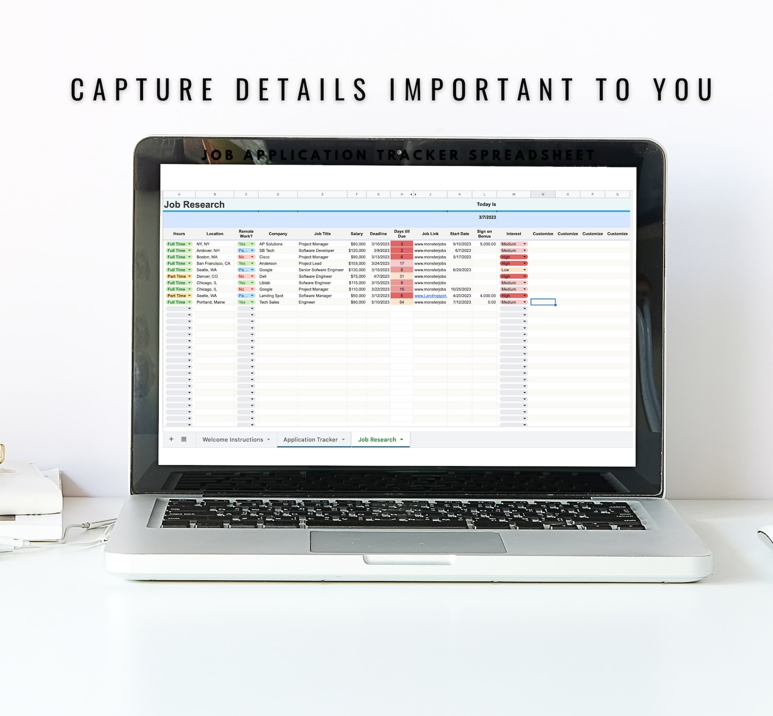Job Application Tracker, Job Application Planner, Job Search Organizer ...