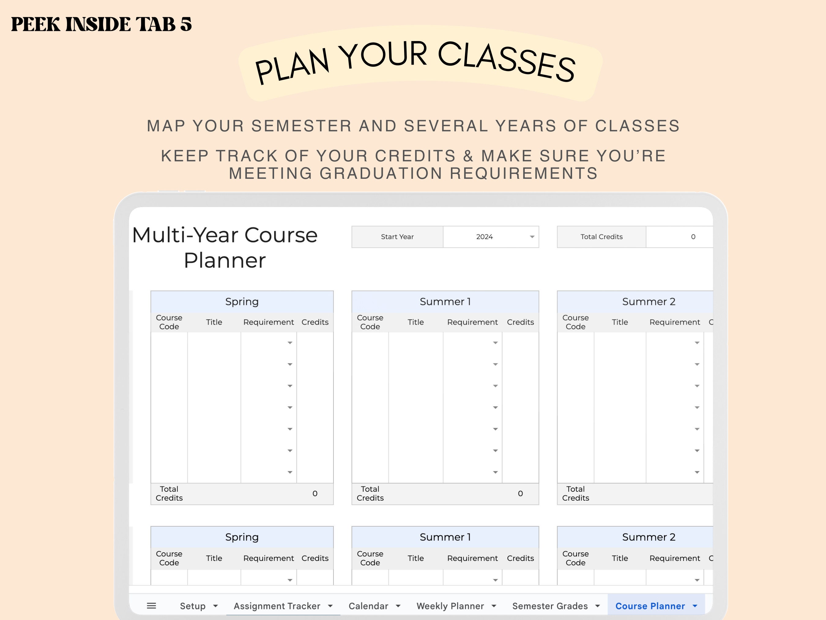 Academic Planner School Assignment Tracker Google Sheets ADHD Student ...