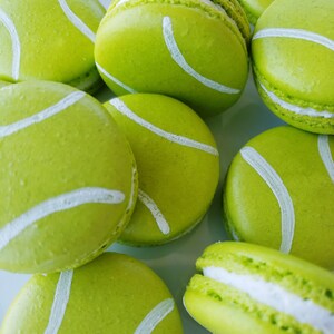 12 Tennis Ball French Macarons,sport Cookies,baby Shower Macaroons ...