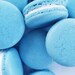 12 Baby Blue Color Madagascar Vanilla Macarons Silver Sparkles - Etsy