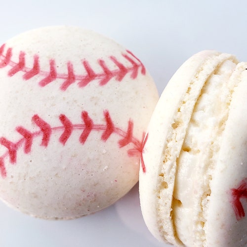 12 Tennis Ball French Macaronssport Cookiesbaby Shower - Etsy