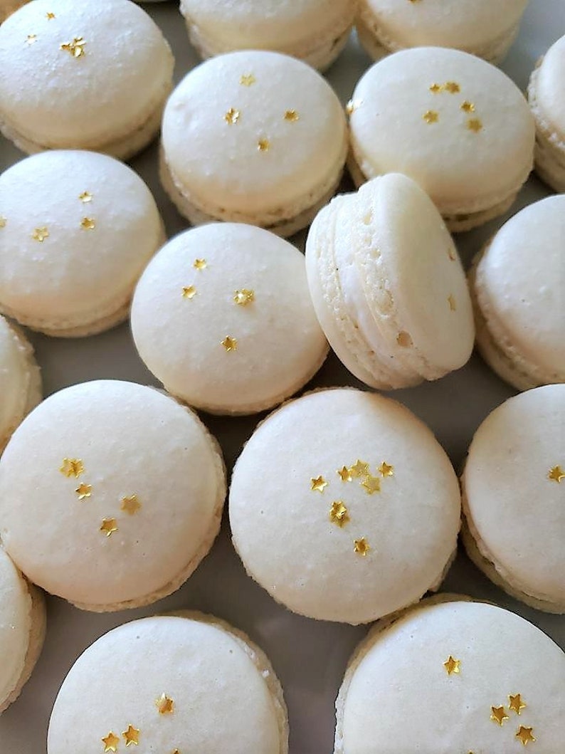 12 Gold Star French Macarons-twinkle Baby Shower Wedding - Etsy