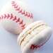 12 Baseball Vanilla French Macarons-sport Ball Cookiesbaby - Etsy
