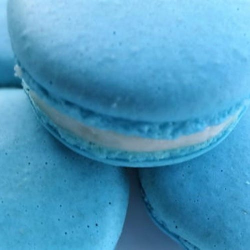 12 Baby Blue Color Madagascar Bourbon Vanilla Macarons Gold - Etsy