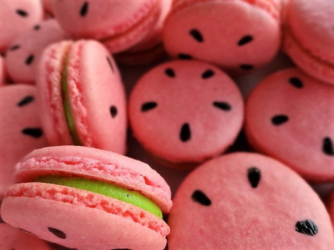 12 Gourmet French Macarons-watermelongluten Free | Etsy