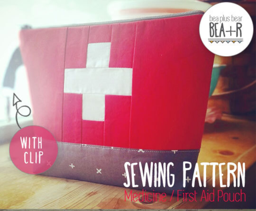 Medicine Tote Sewing Pattern – First Aid Pouch PDF – Zipper Bag With ...