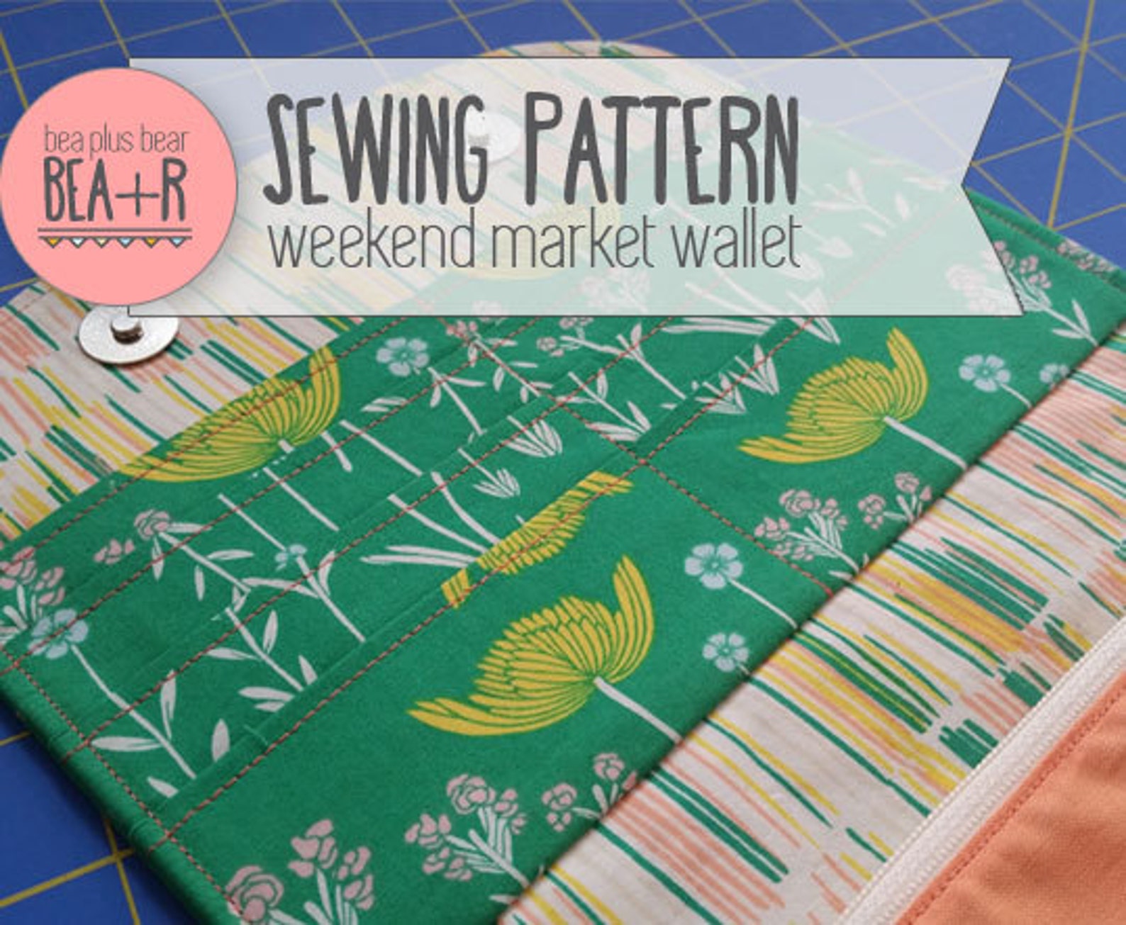 Weekend Market Phone Wallet Sewing Pattern // Clutch / Phone Pouch ...