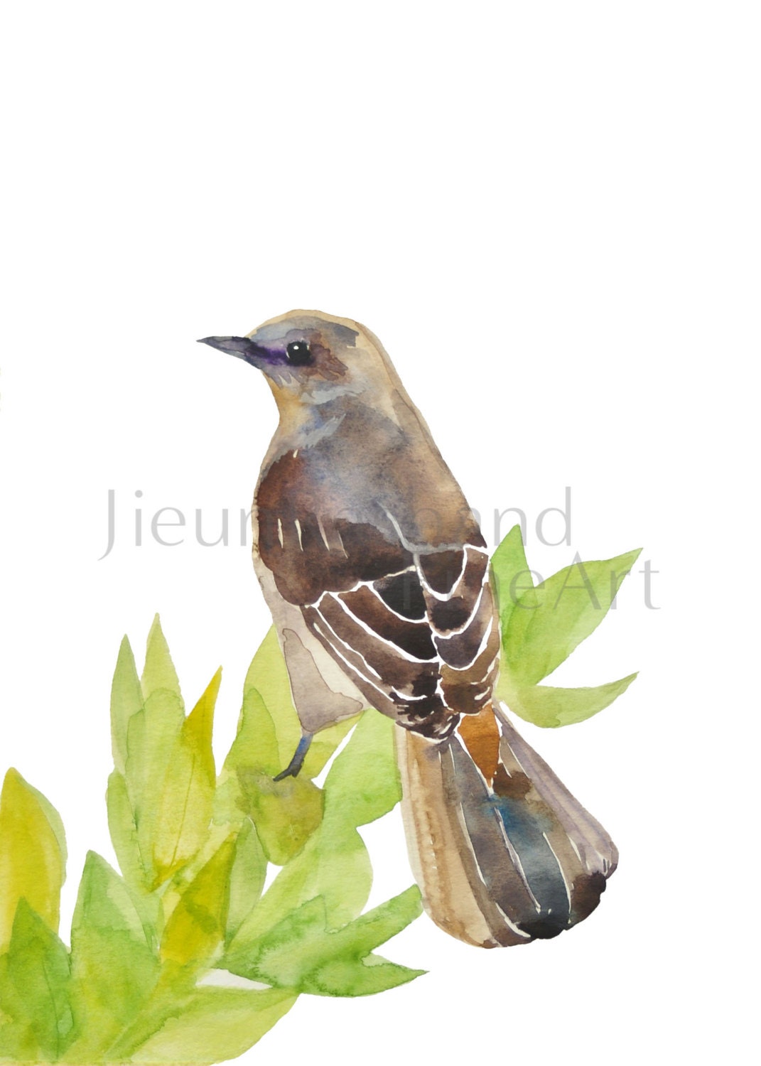 Mocking Bird- Printable Art , Bird Art, Animal Print, Woodland Art ...