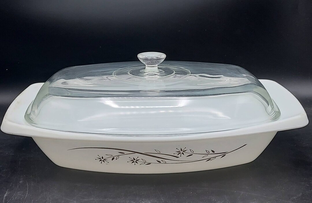 Pyrex Golden Honeysuckle, 055 Large Casserole Dish With Lid,lid Number ...