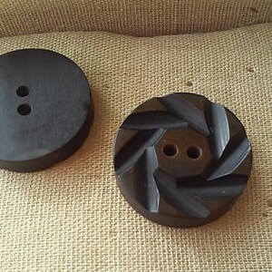Art Deco Style Carved Bake Lite 2 Holed Buttons,set of 2,matching Set ...