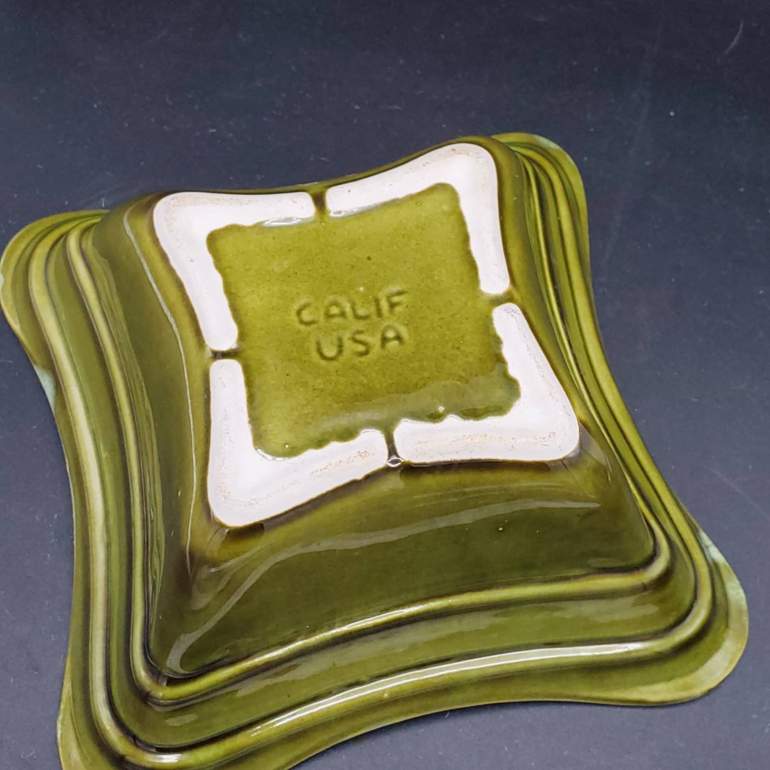 Vintage Green Calif USA Pottery lidded Calif USA Ceramic - Etsy 日本