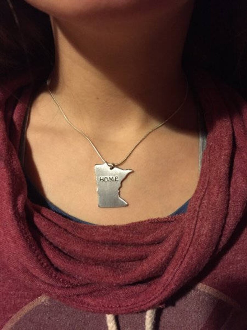 Personalized State Necklace or Keychain Long Distance Gift States ...