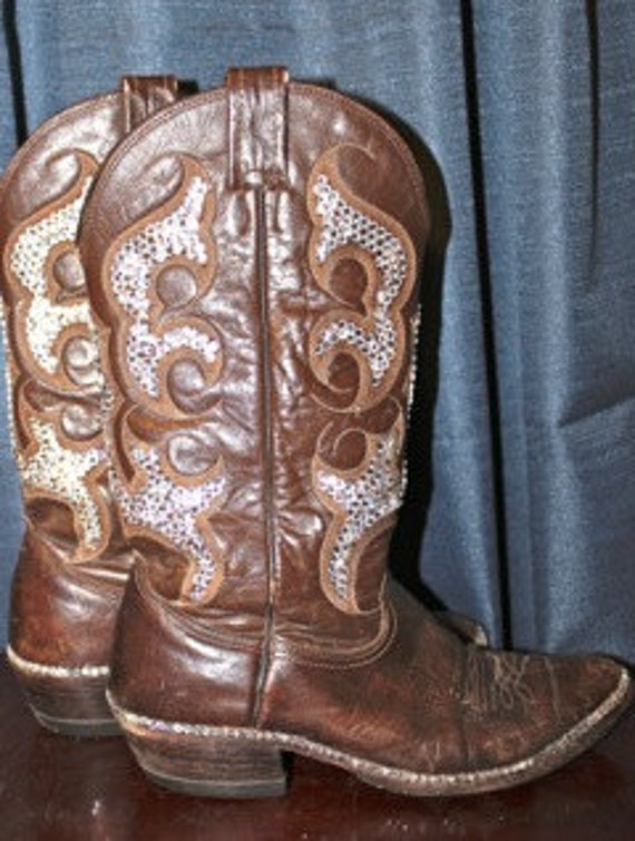 Items similar to Custom Designed Blinged Boots on Etsy