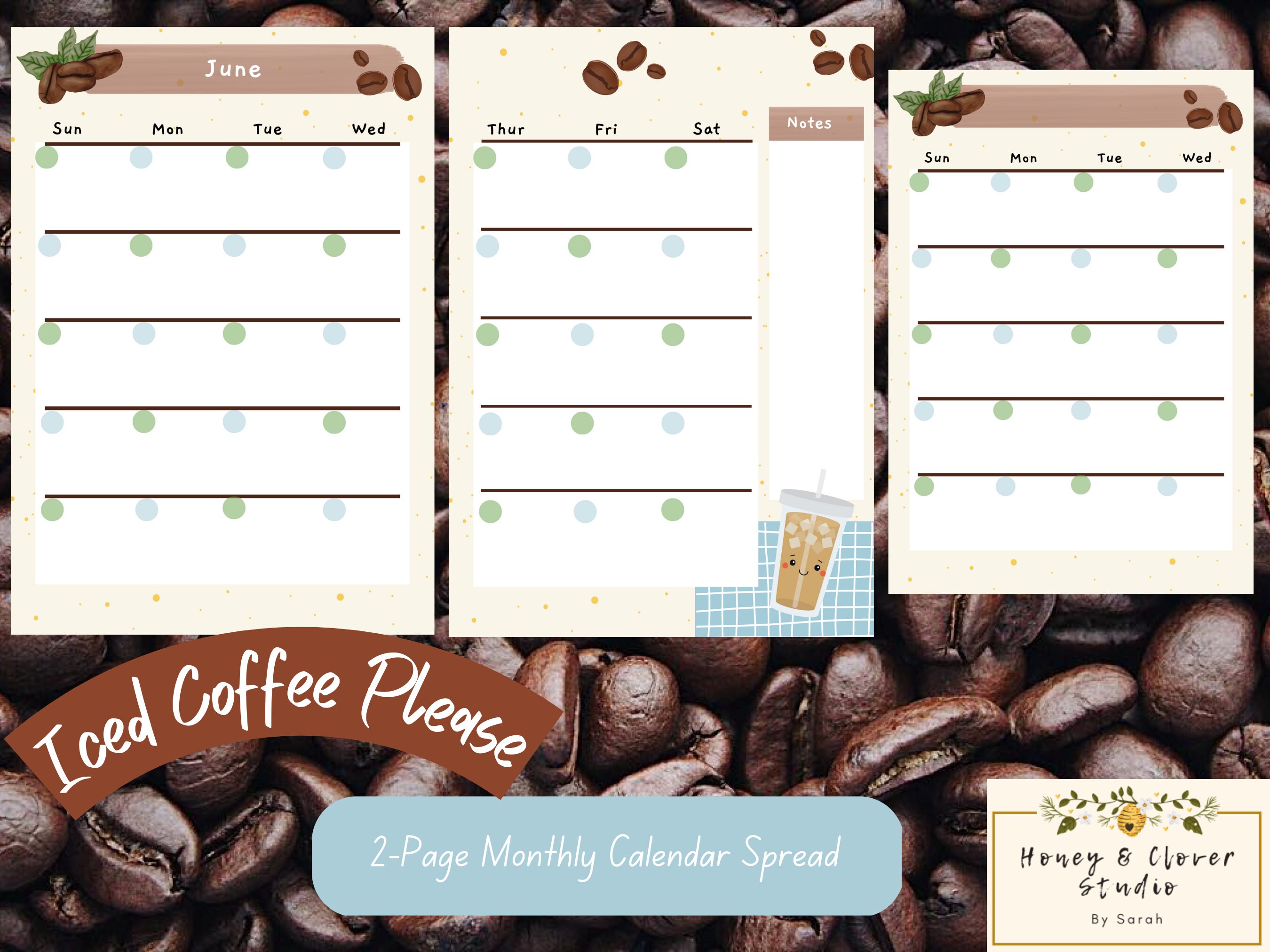 Planner Printables Printable Planner Pages Iced Coffee Iced Coffee ...