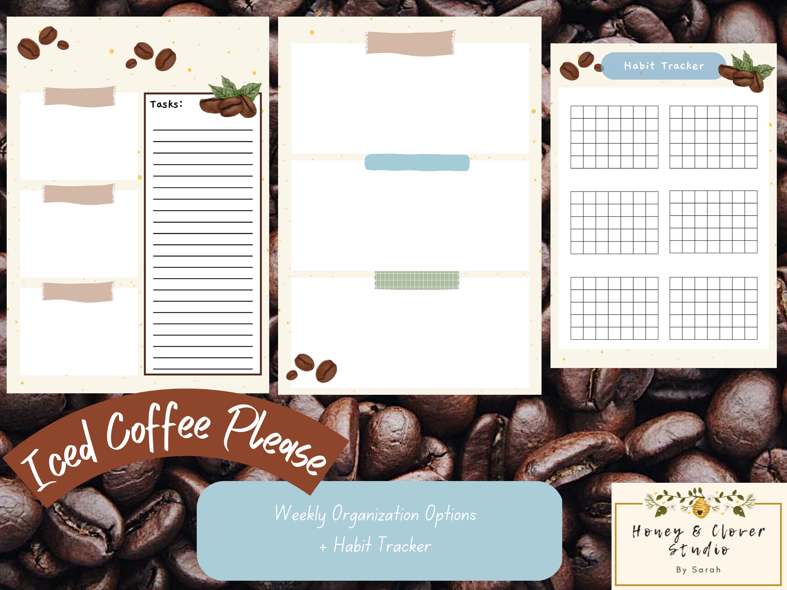 Planner Printables Printable Planner Pages Iced Coffee Iced Coffee ...