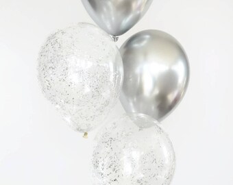 32 XXL Silver Orb Metallic Balloon - Etsy